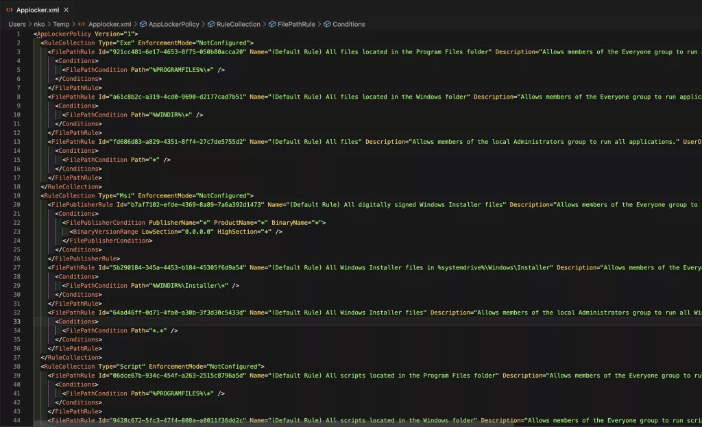 Intune Import Applocker Policy Script - NielsKok.Tech